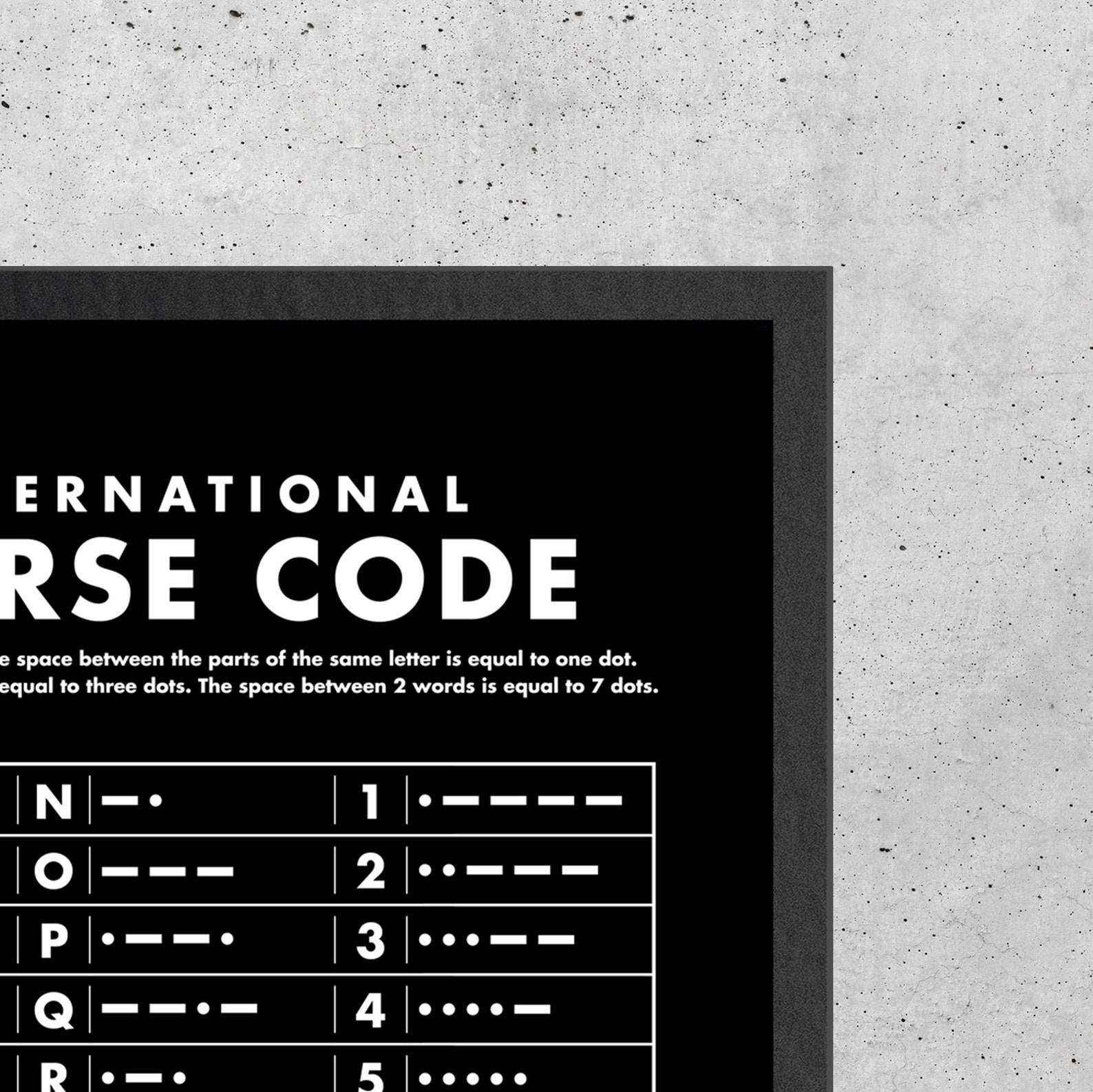 Morse Code Alphabet Black Wall Art Printable | Morse Code Chart | Wes ...