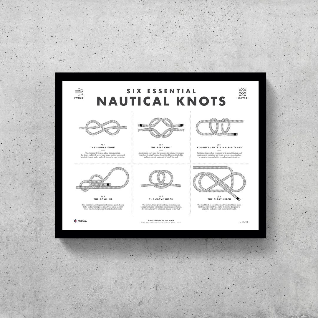 Nautical Knots Poster Digital Download 5 Sizes - Etsy