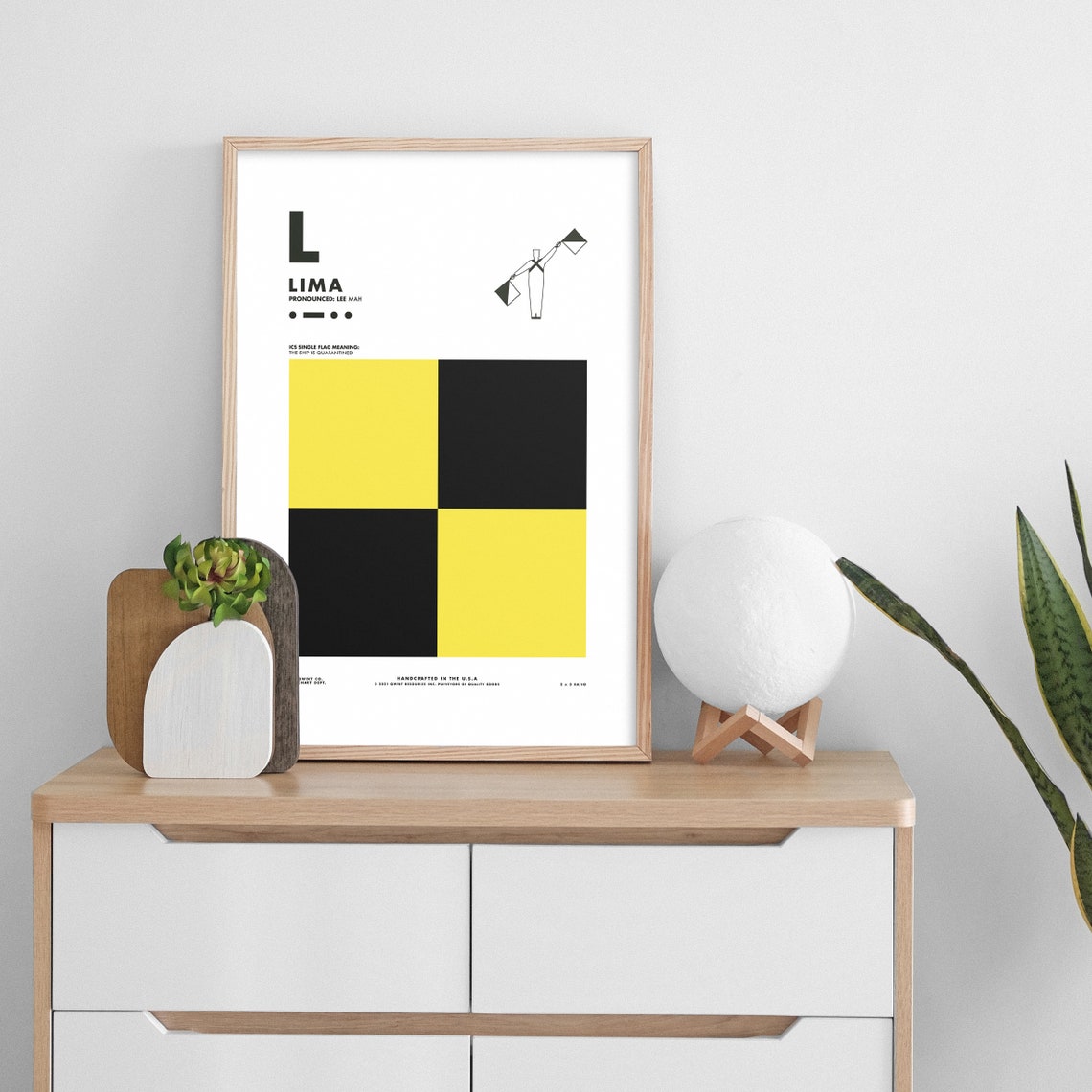Signal Flag L Wall Art Printable Lima L Phonetic | Etsy