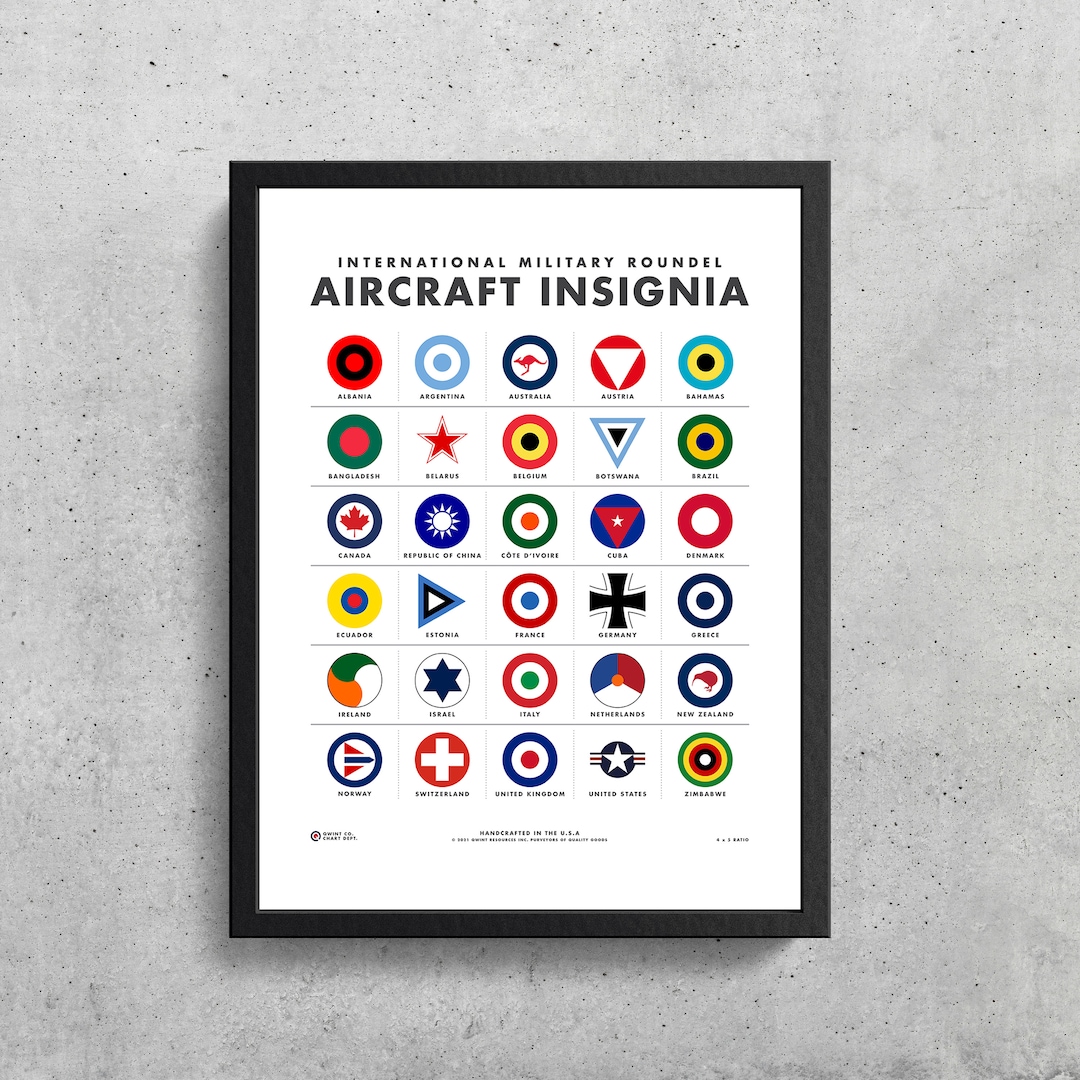 Military Aircraft Insignia Wall Art Printable Aviation Art Gifts for ...