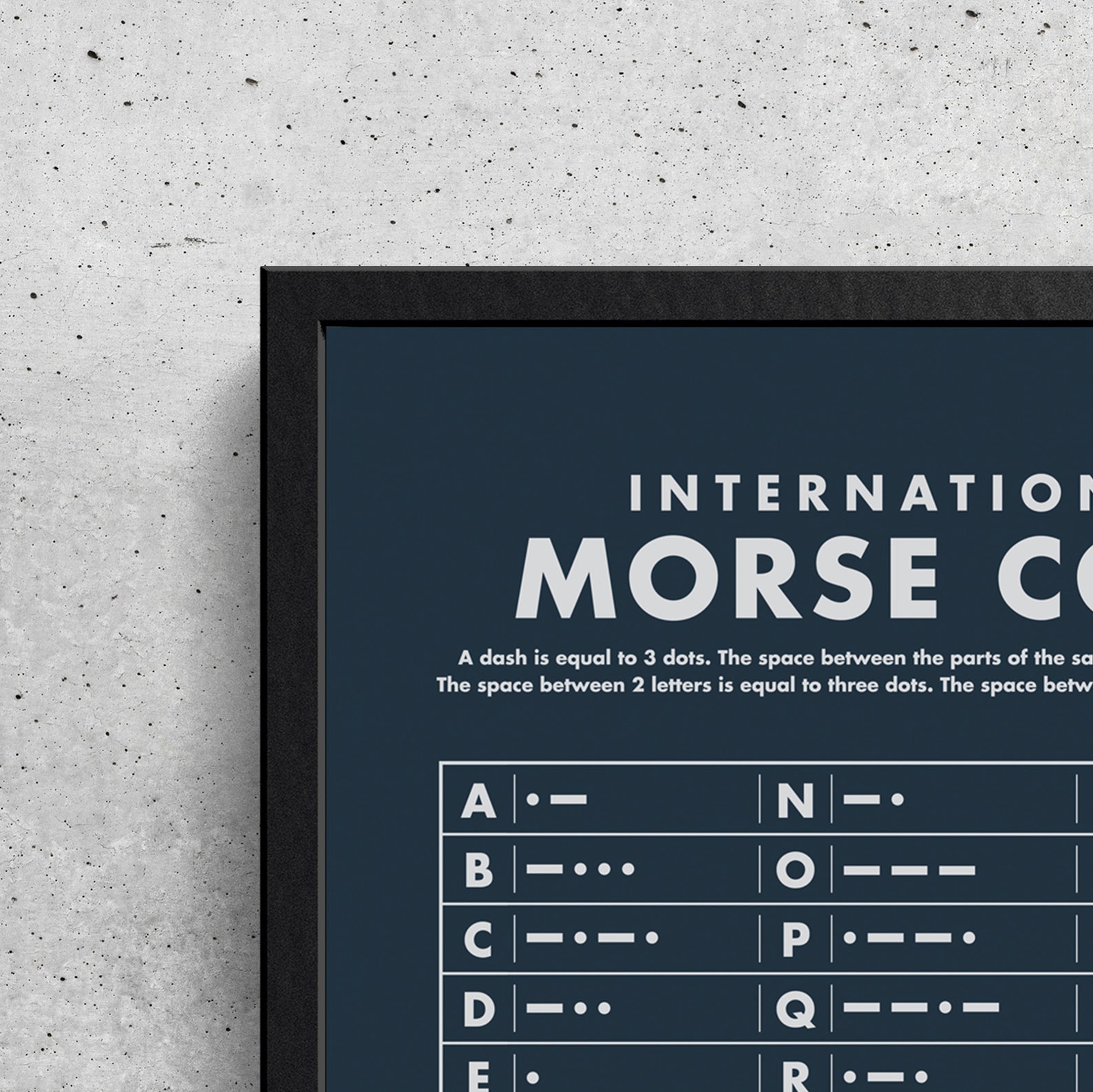 Morse Code Alphabet Wall Art Printable Morse Code Chart | Etsy Canada