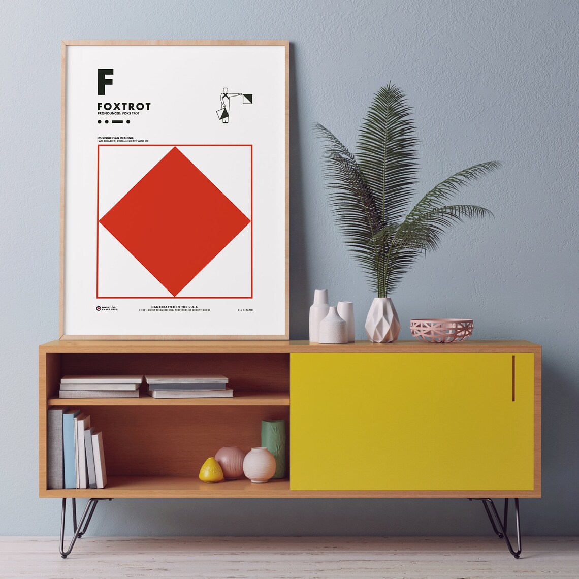 Signal Flag F Wall Art Printable Foxtrot F Phonetic | Etsy