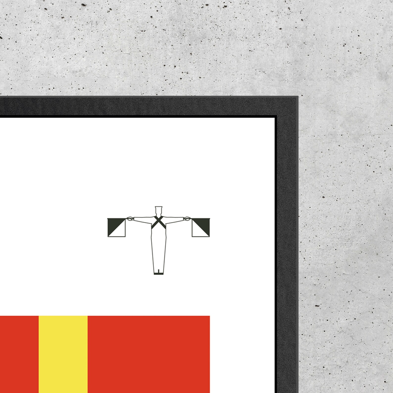 Signal Flag R Wall Art Printable Romeo R Phonetic Alphabet Morse Code ...