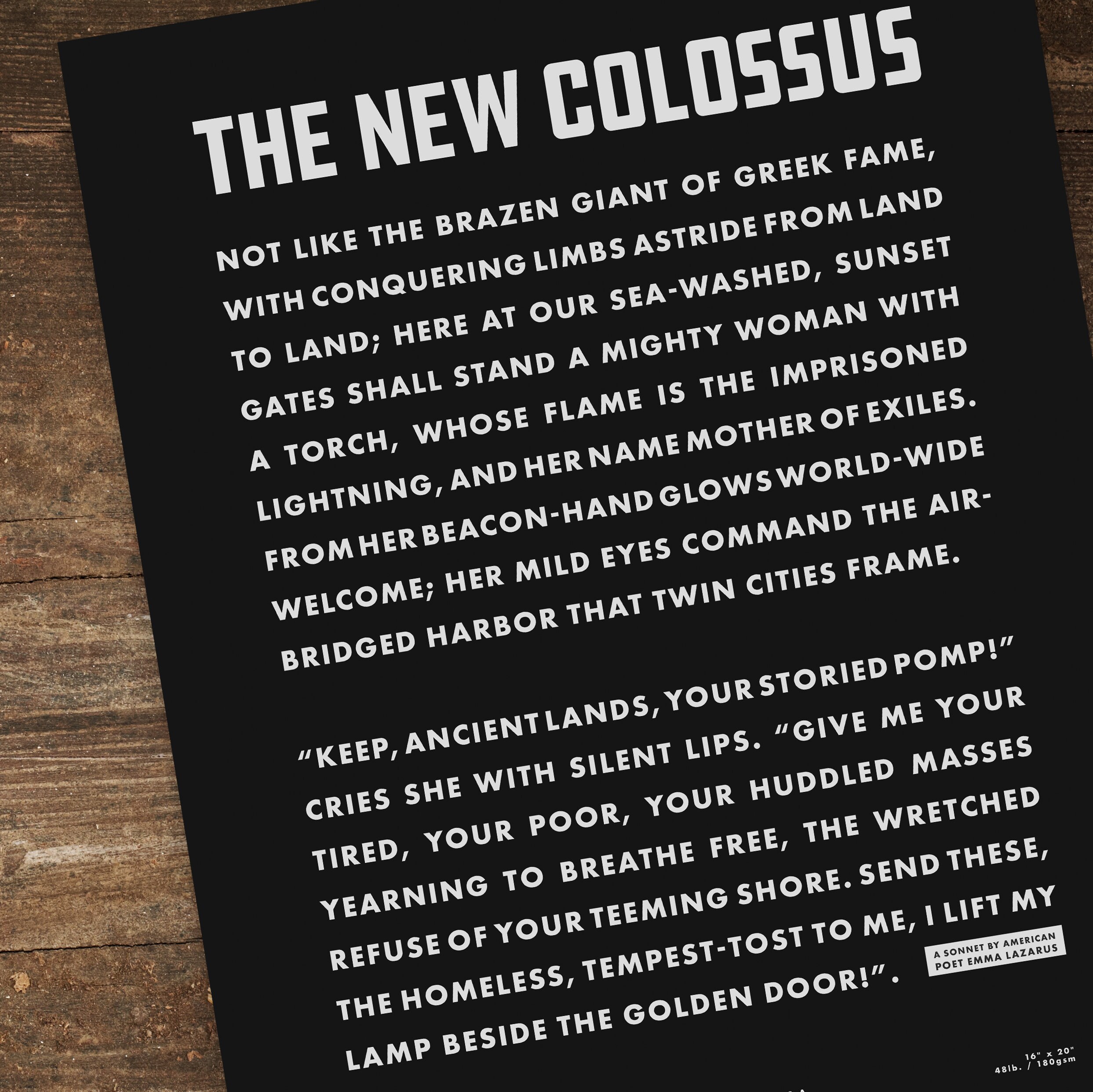 The New Colossus Printable | Emma Lazarus | the Statue of Liberty ...