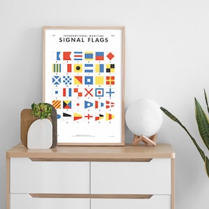 Maritime Signal Flags Wall Art Printable | Nautical Alphabet | Signal ...