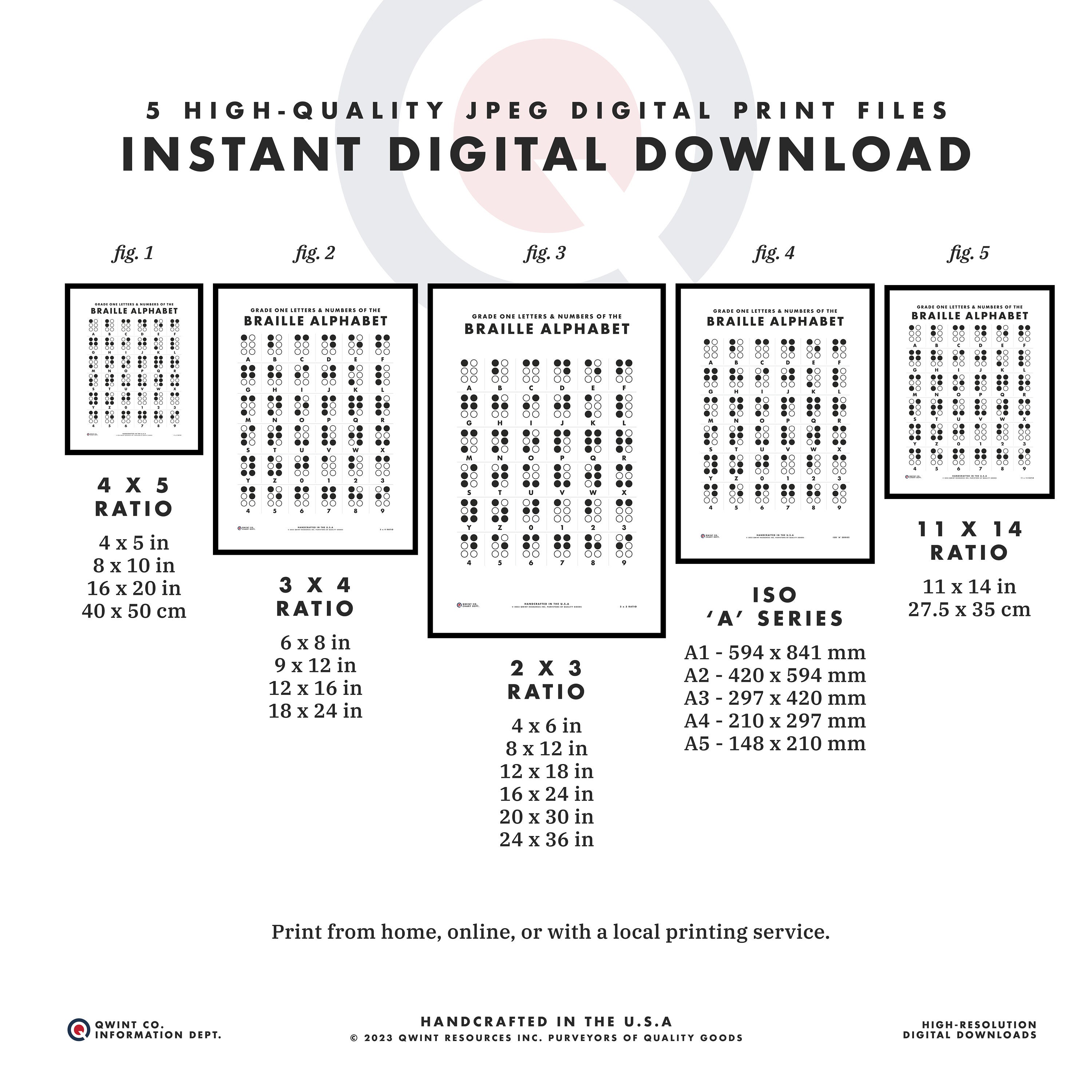 Braille Alphabet Wall Art Printable | Braille Chart | Tactile Language ...