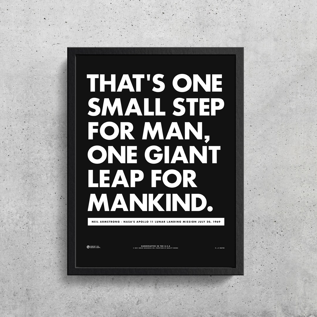 One Small Step for Man Poster Digital Download 5 Sizes - Etsy