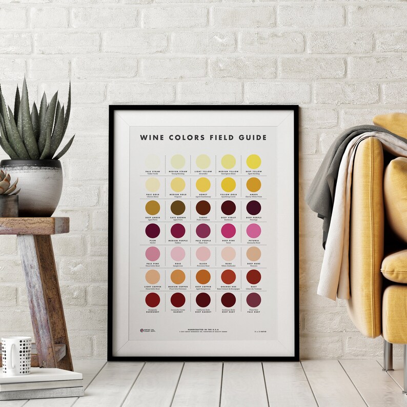 Wine Colors Field Guide Poster Digital Download 5 Sizes - Etsy