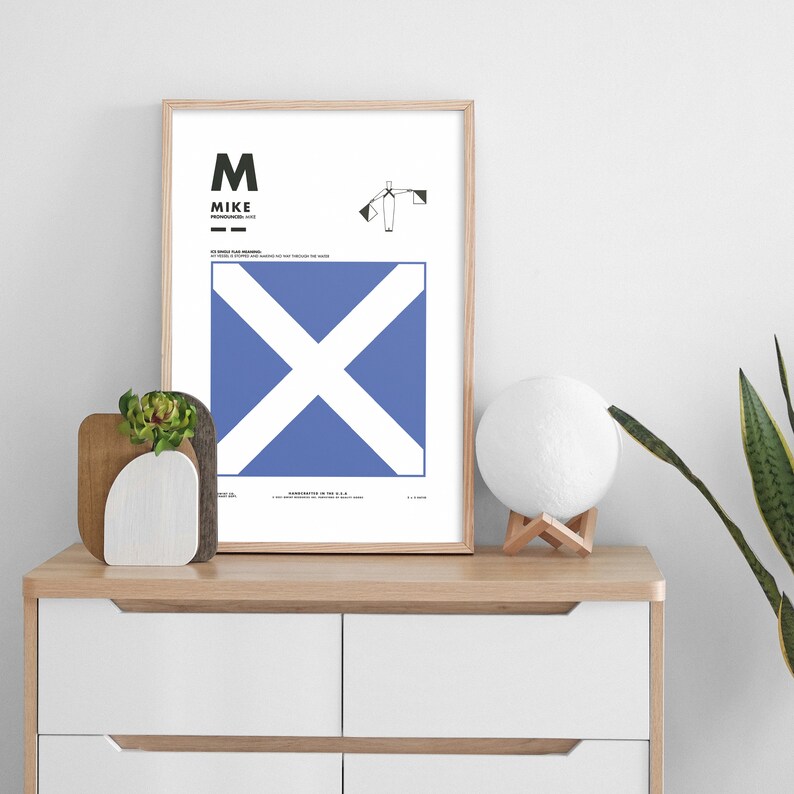 Signal Flag M Poster Digital Download 5 Sizes - Etsy