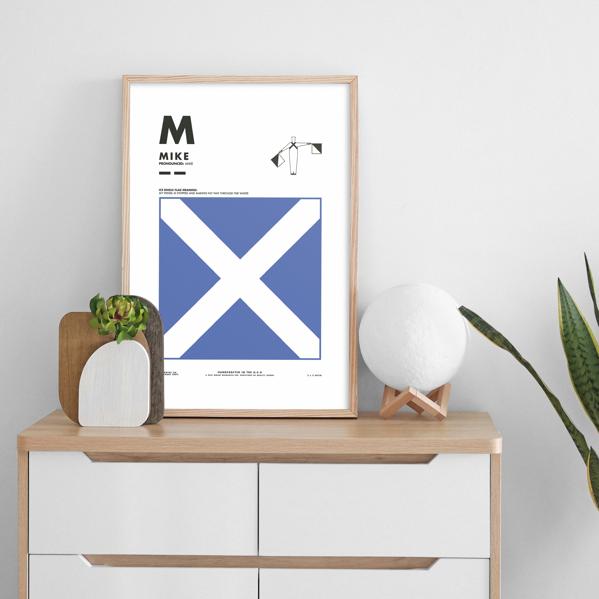 Signal Flag M Wall Art Printable | Mike | M | Phonetic Alphabet | Morse ...