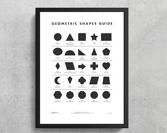 Geometric Shapes Printablehomeschool Resourcespreschool - Etsy