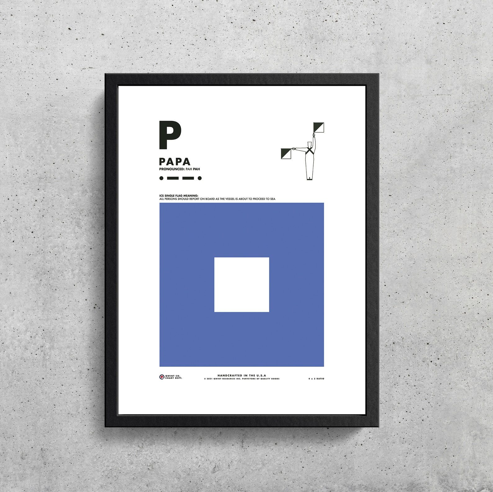 Signal Flag P Wall Art Printable Papa P Phonetic | Etsy