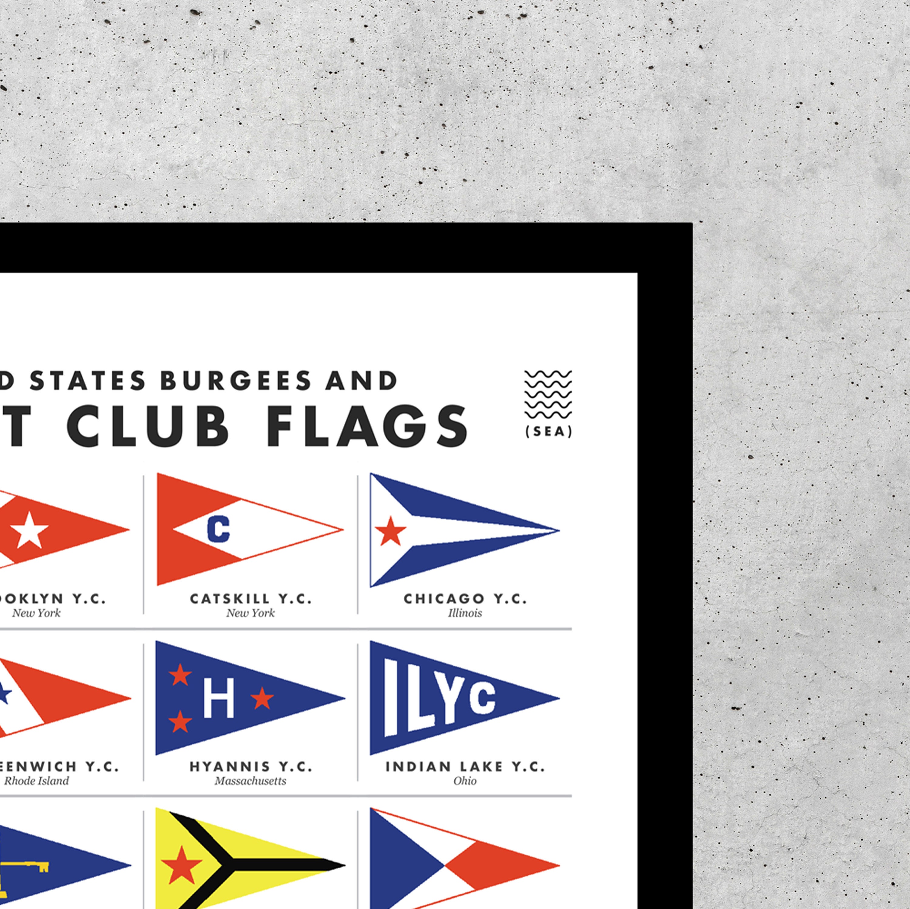 Yacht Club Flags Guide Poster Digital Download 5 Sizes - Etsy