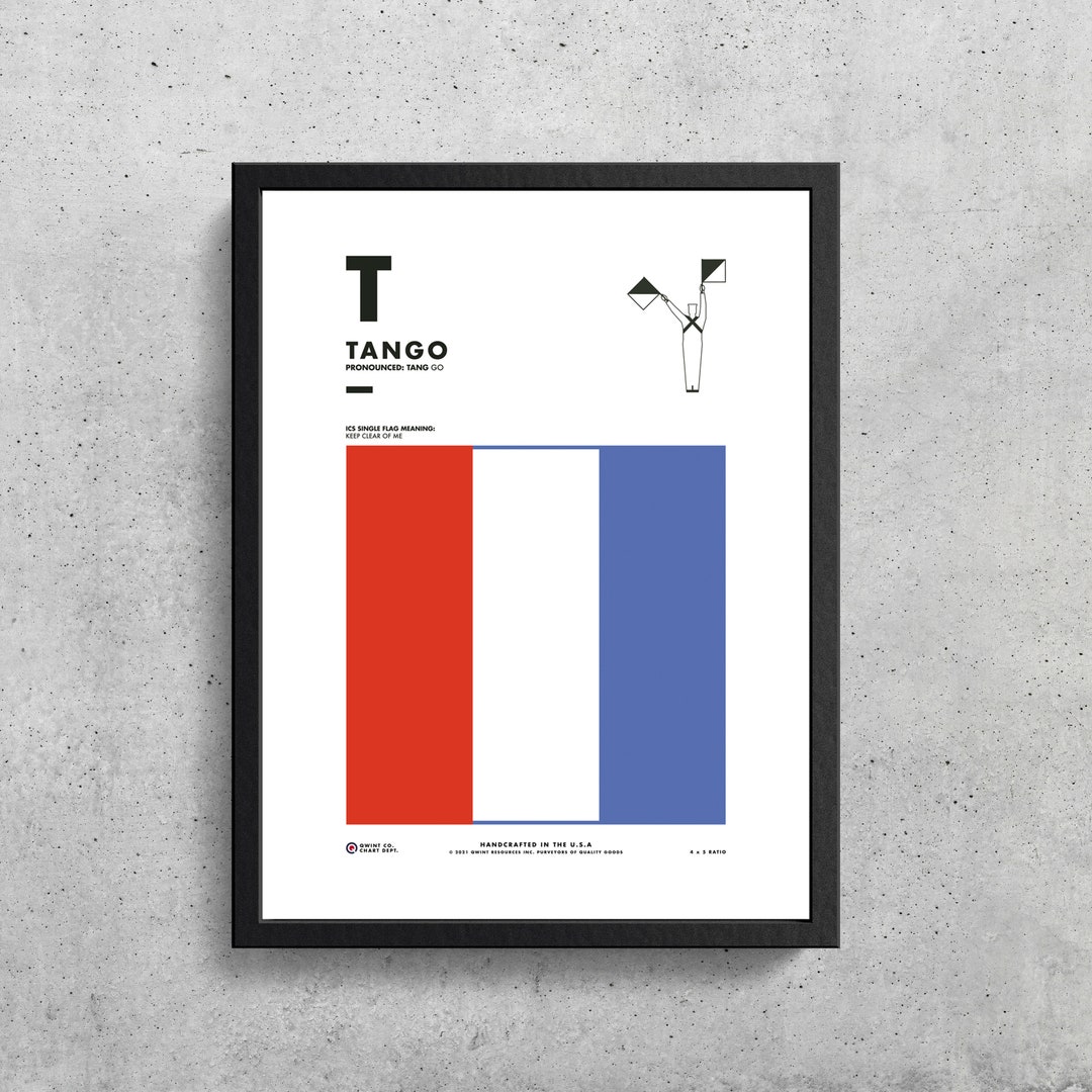 Signal Flag T Wall Art Printable | Tango | T | Phonetic Alphabet ...