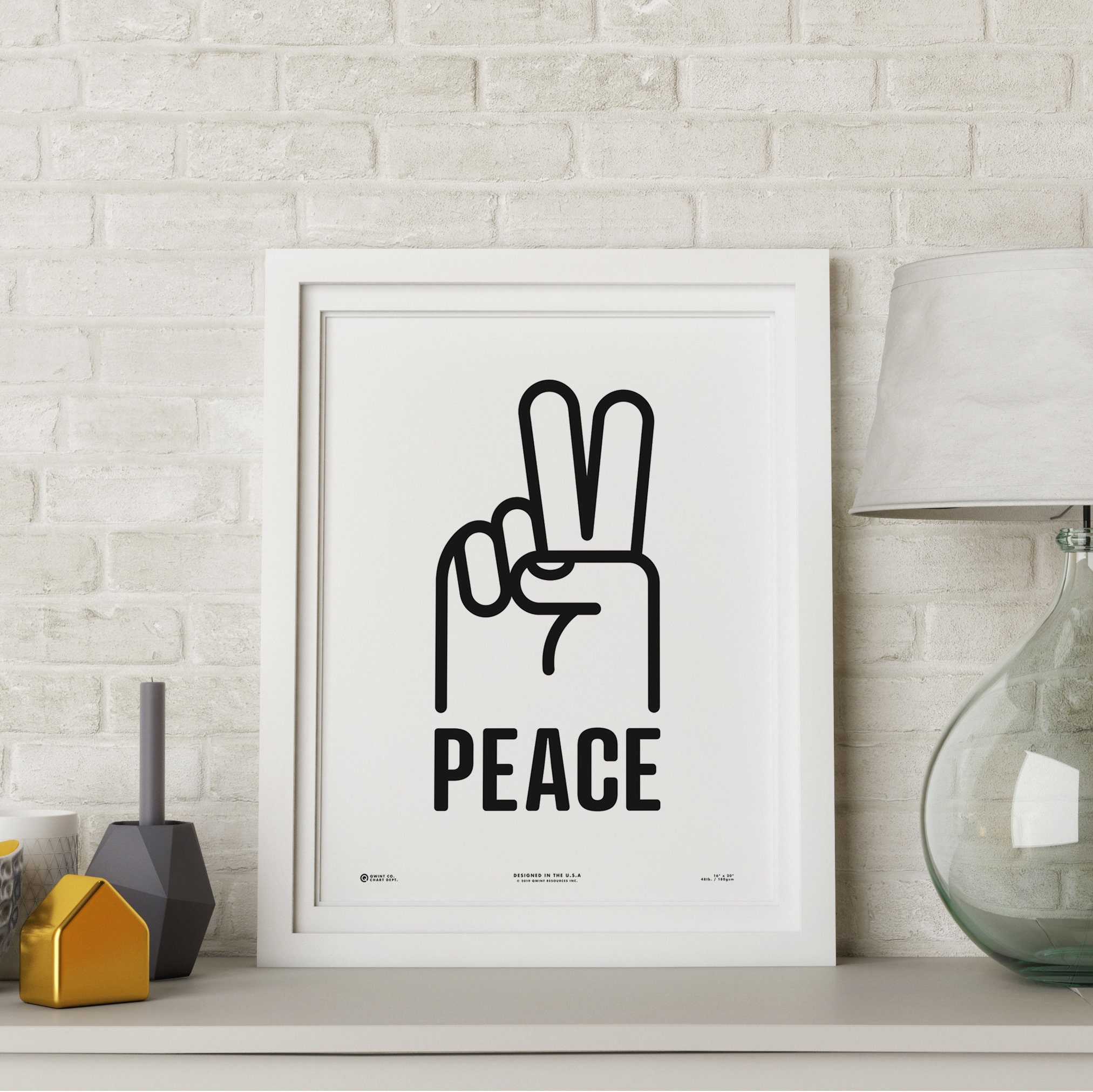 PEACE Printable Peace Sign Surf Art Surf Decor Boho | Etsy