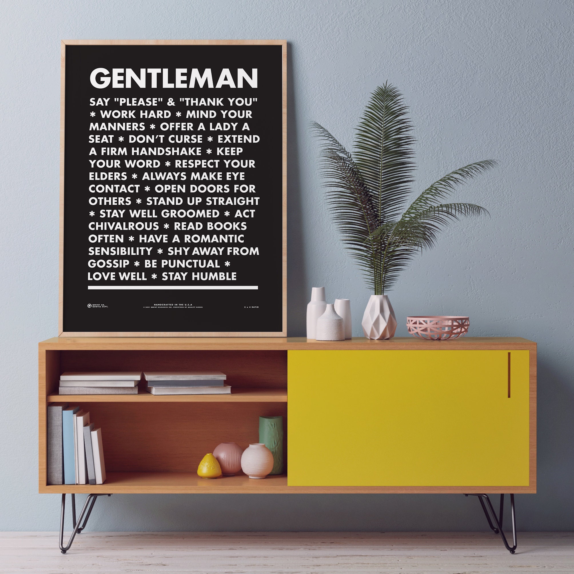 Gentleman Wall Art Printable | Gentlemen | Mens Essential Manners ...