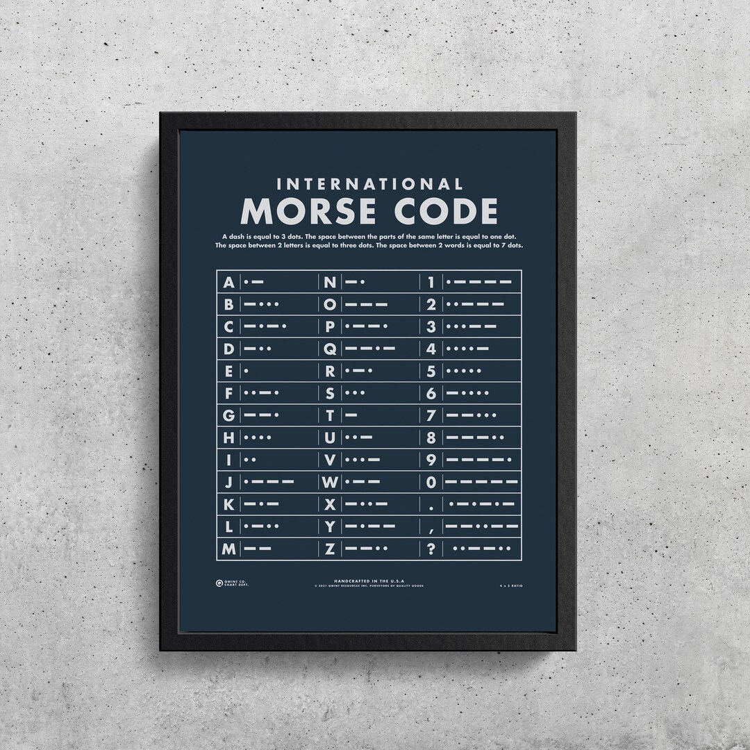 Morse Code Alphabet Poster Digital Download 5 Sizes - Etsy UK