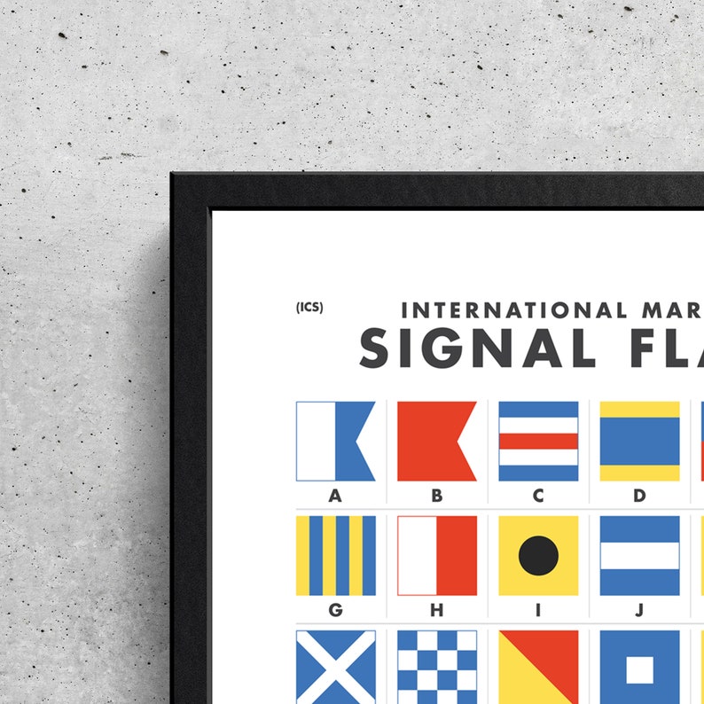 Maritime Signal Flags Wall Art Printable Nautical Alphabet - Etsy