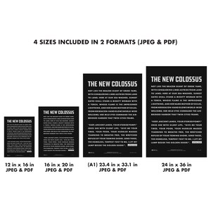 The New Colossus Printable | Emma Lazarus | the Statue of Liberty ...