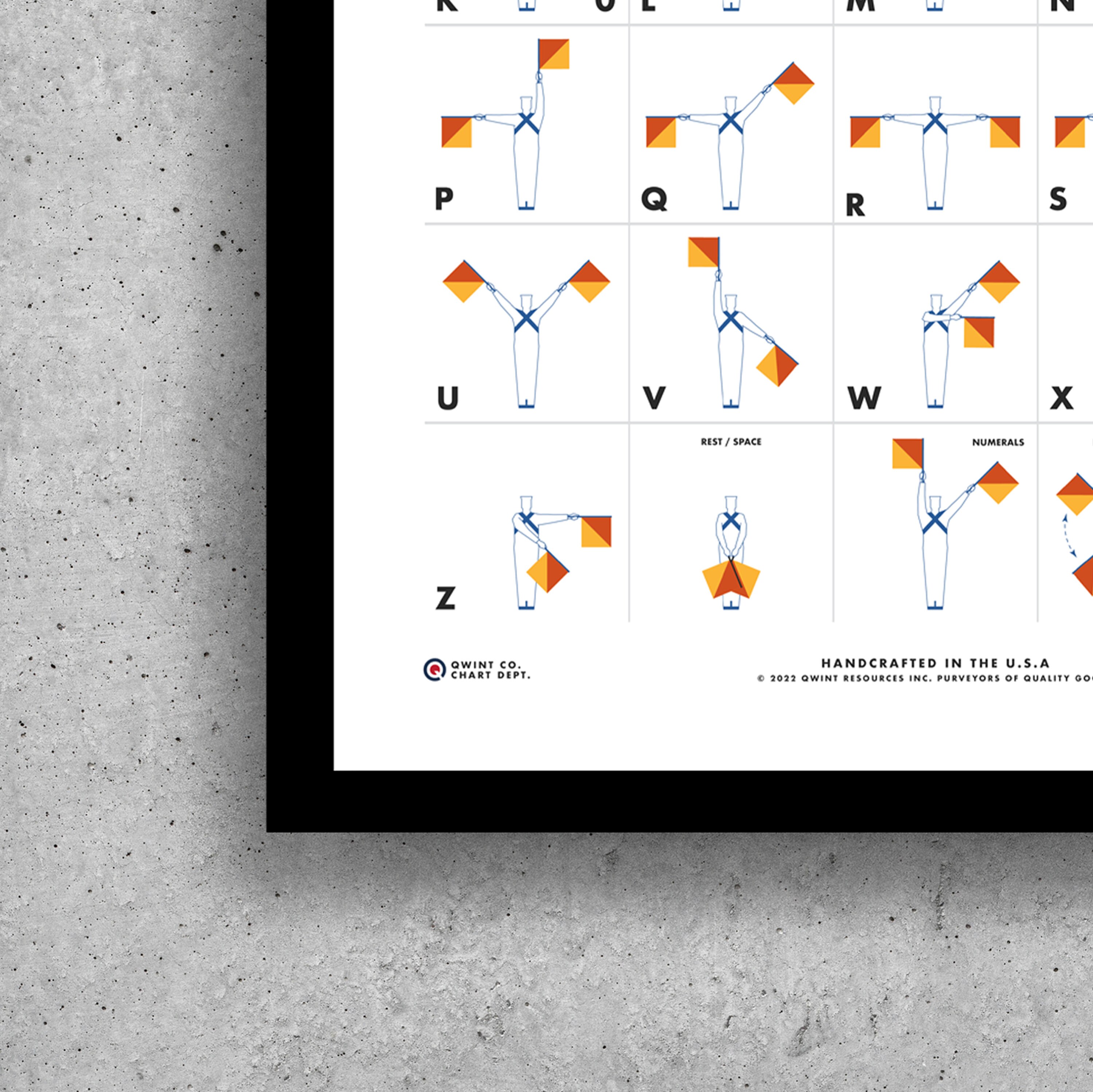 Maritime Semaphore Flags Wall Art Printable Semaphore Alphabet Signal ...