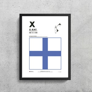 Signal Flag X Poster Digital Download 5 Sizes - Etsy