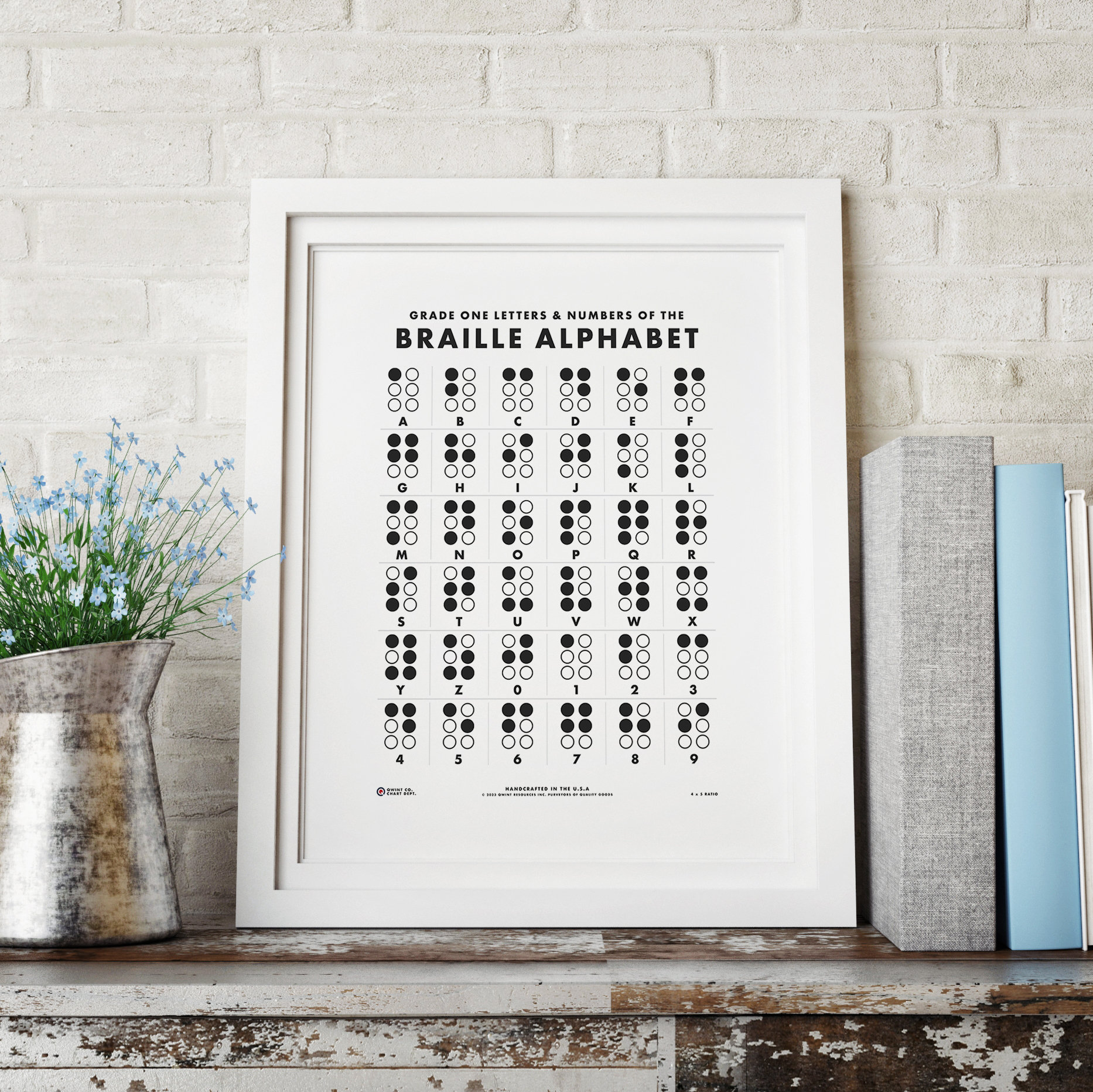 Braille Alphabet Poster Digital Download 5 Sizes - Etsy