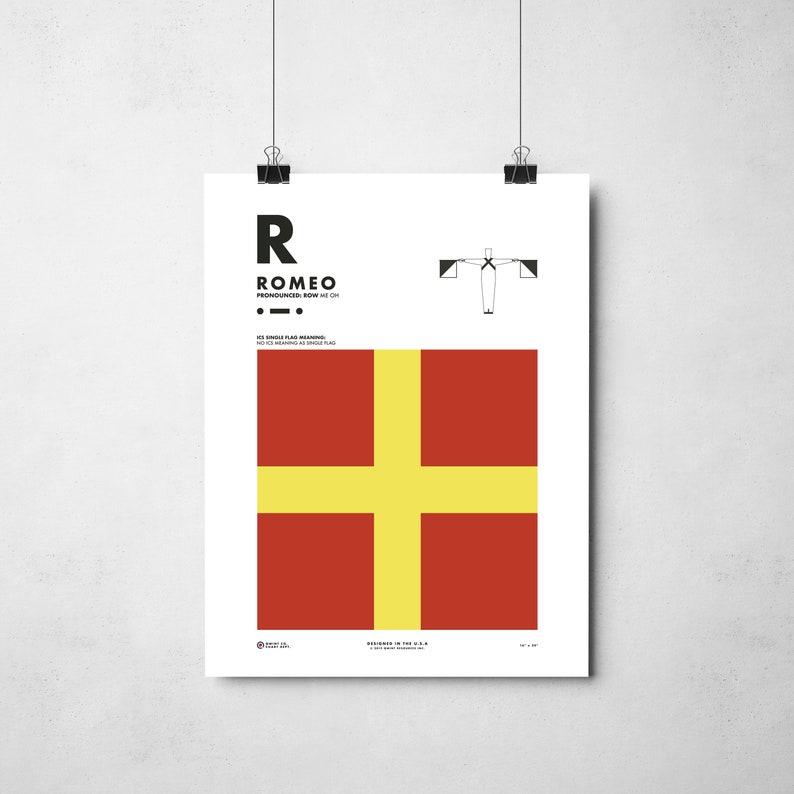 Signal Flag R Romeo R Phonetic Alphabet Morse Code | Etsy