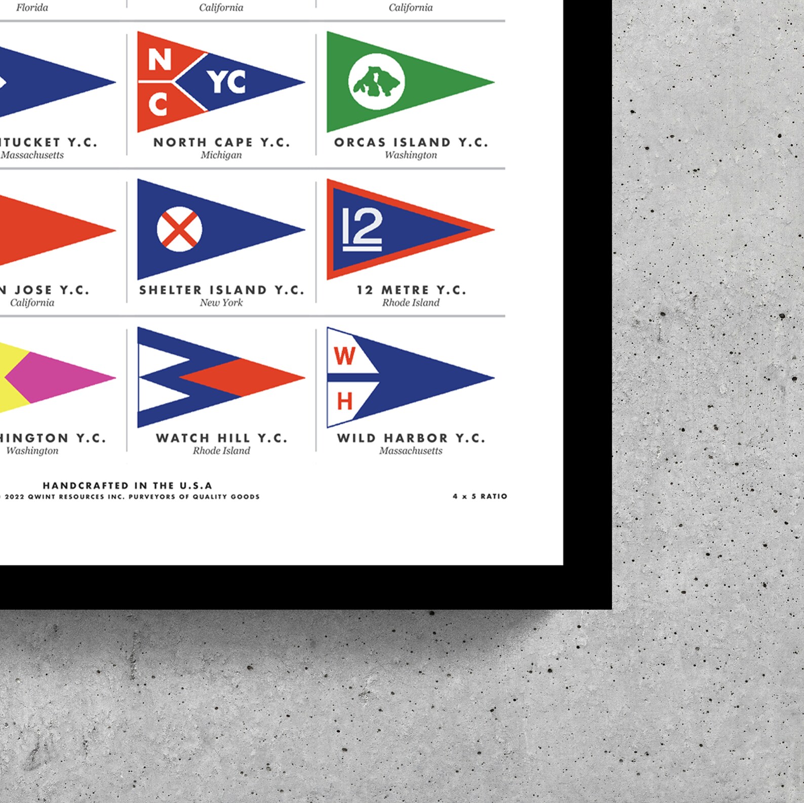 Yacht Club Flags Wall Art Printable Yacht Clubs Yacht Burgee Sailing ...