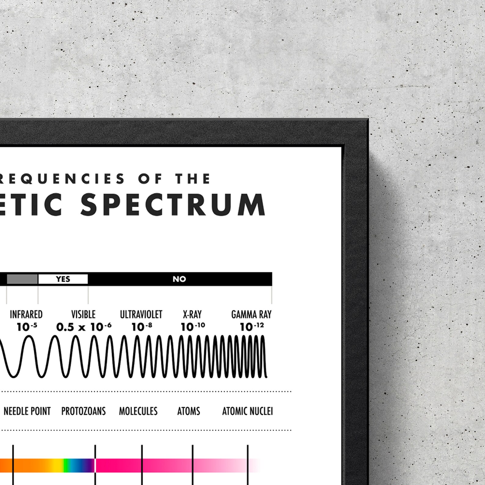 Electromagnetic Spectrum Printable Science Decor Colors 5G Home Decor ...