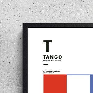 Signal Flag T Wall Art Printable | Tango | T | Phonetic Alphabet ...