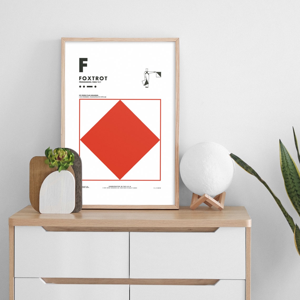 Signal Flag F Wall Art Printable Foxtrot F Phonetic | Etsy