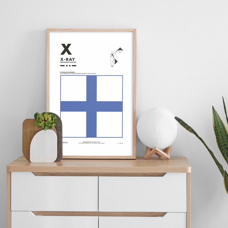 Signal Flag X Poster Digital Download 5 Sizes - Etsy