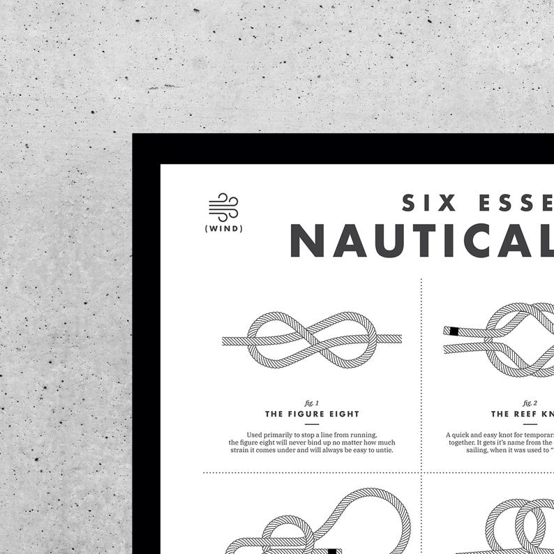 Nautical Knots Poster Digital Download 5 Sizes - Etsy