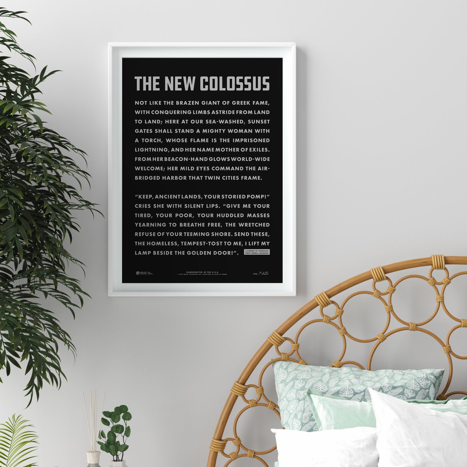 The New Colossus Printable Emma Lazarus the Statue of | Etsy
