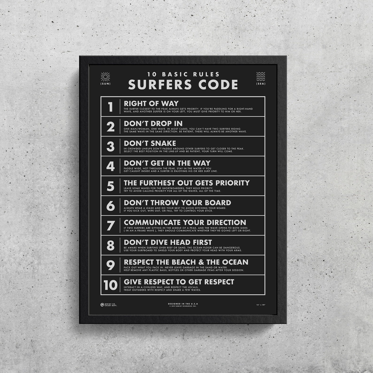 The Surfers Code Printable | Surf Art | Surf Decor | Beach Decor ...