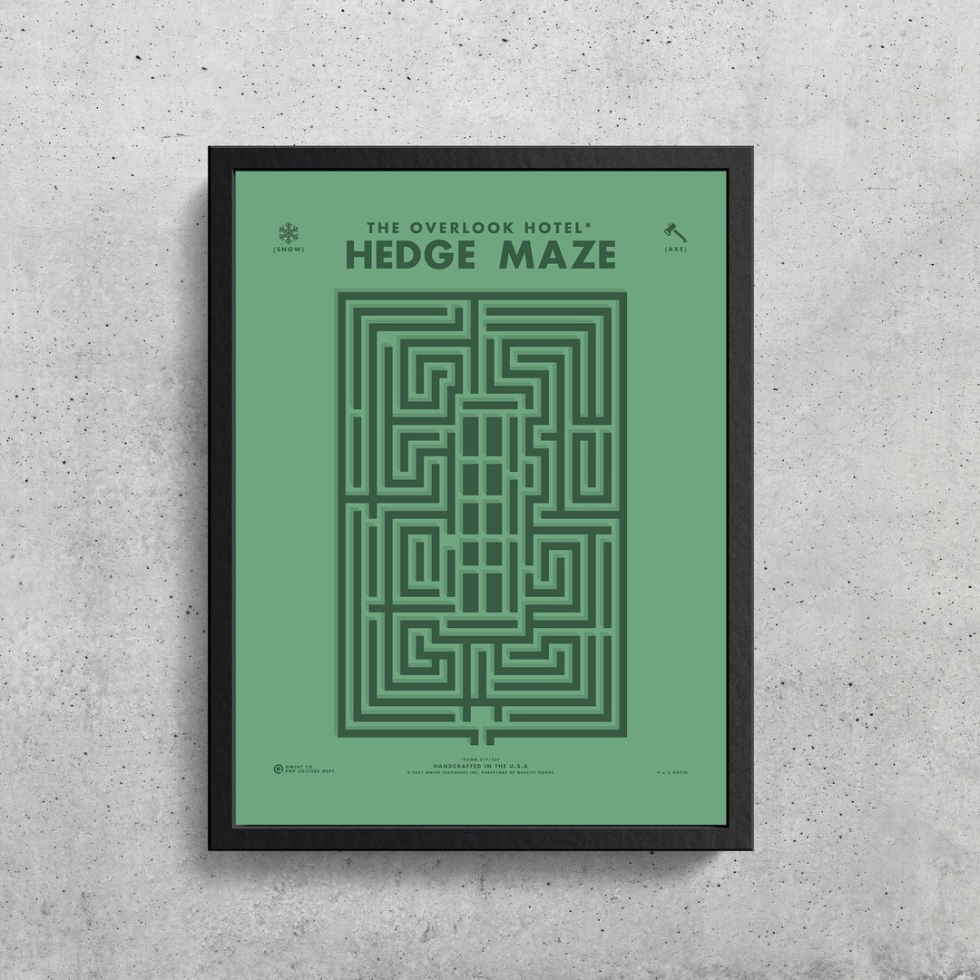 Overlook Hotel Maze Wall Art Printable | the Shining | Stanley Kubrick ...