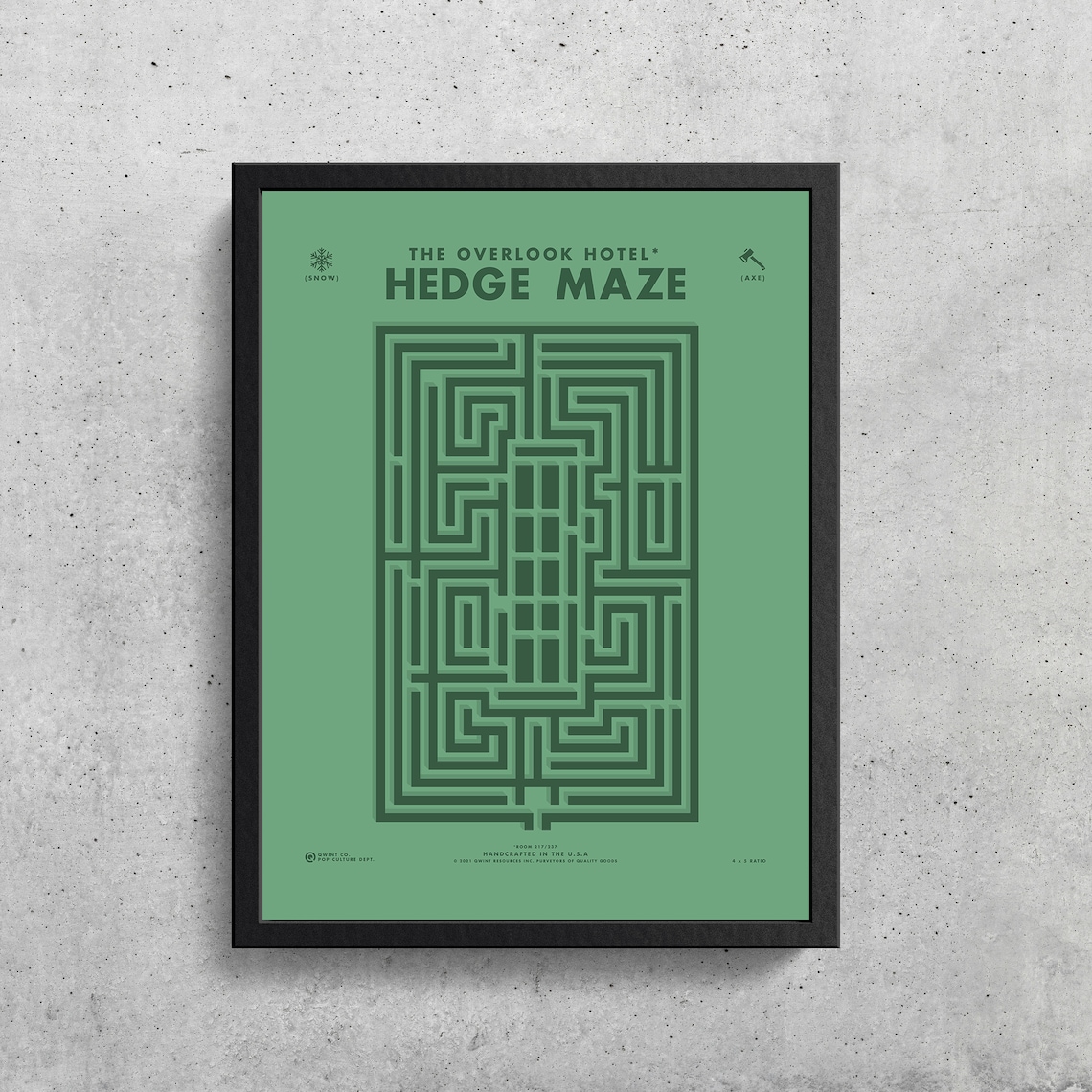 Overlook Hotel Maze Wall Art Printable The Shining Stanley | Etsy