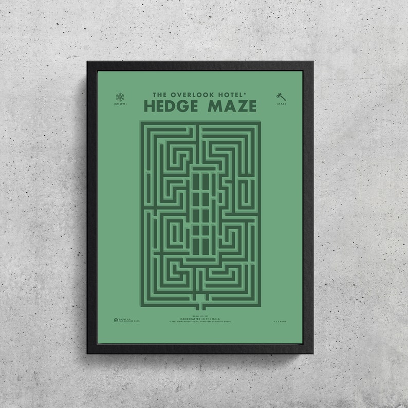 Overlook Hotel Maze Wall Art Printable the Shining Stanley Kubrick ...