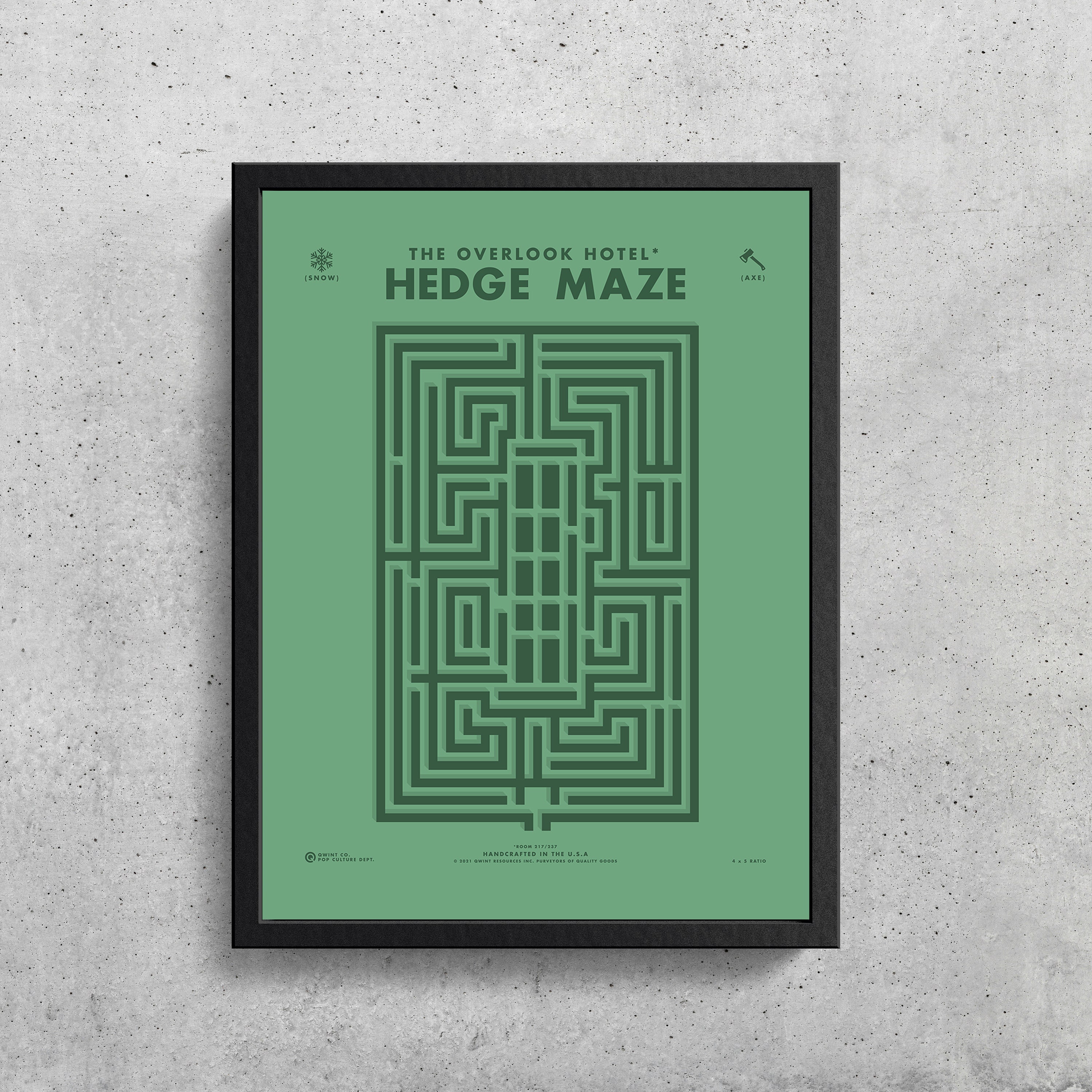 Overlook Hotel Maze Wall Art Printable the Shining Stanley Kubrick ...