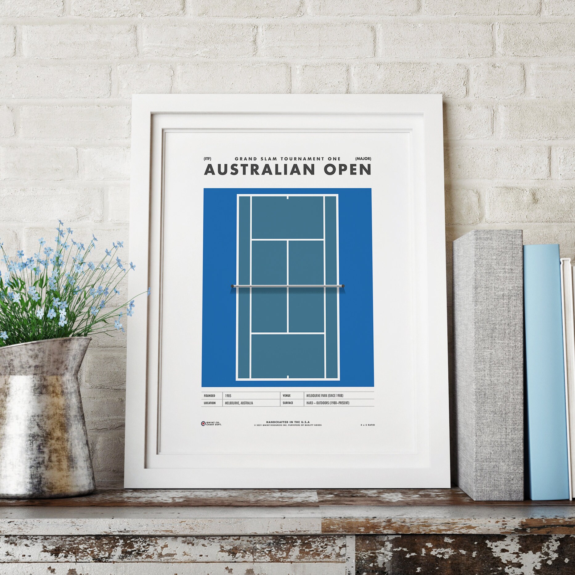Australian Open Grand Slam Wall Art Printable Tennis France Grand Slam ...