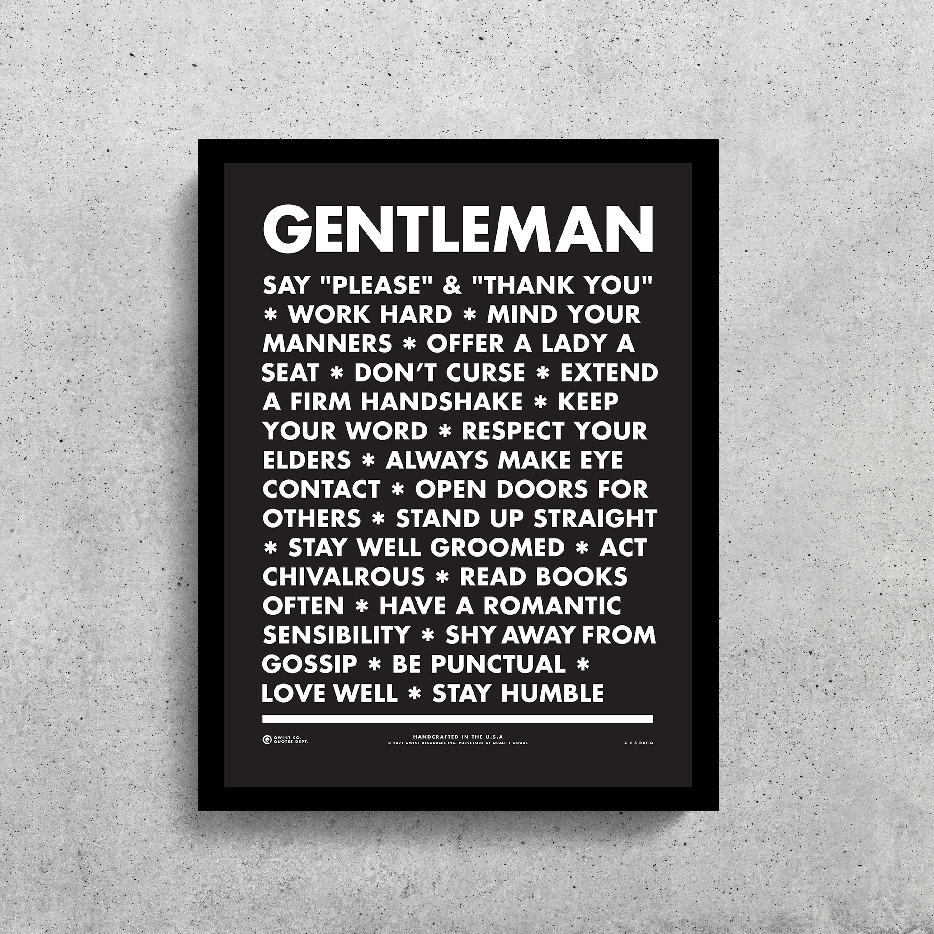 Gentleman Wall Art Printable | Gentlemen | Mens Essential Manners ...