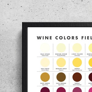 Wine Colors Field Guide Wall Art Printable | Wine Art | Wine Decor ...