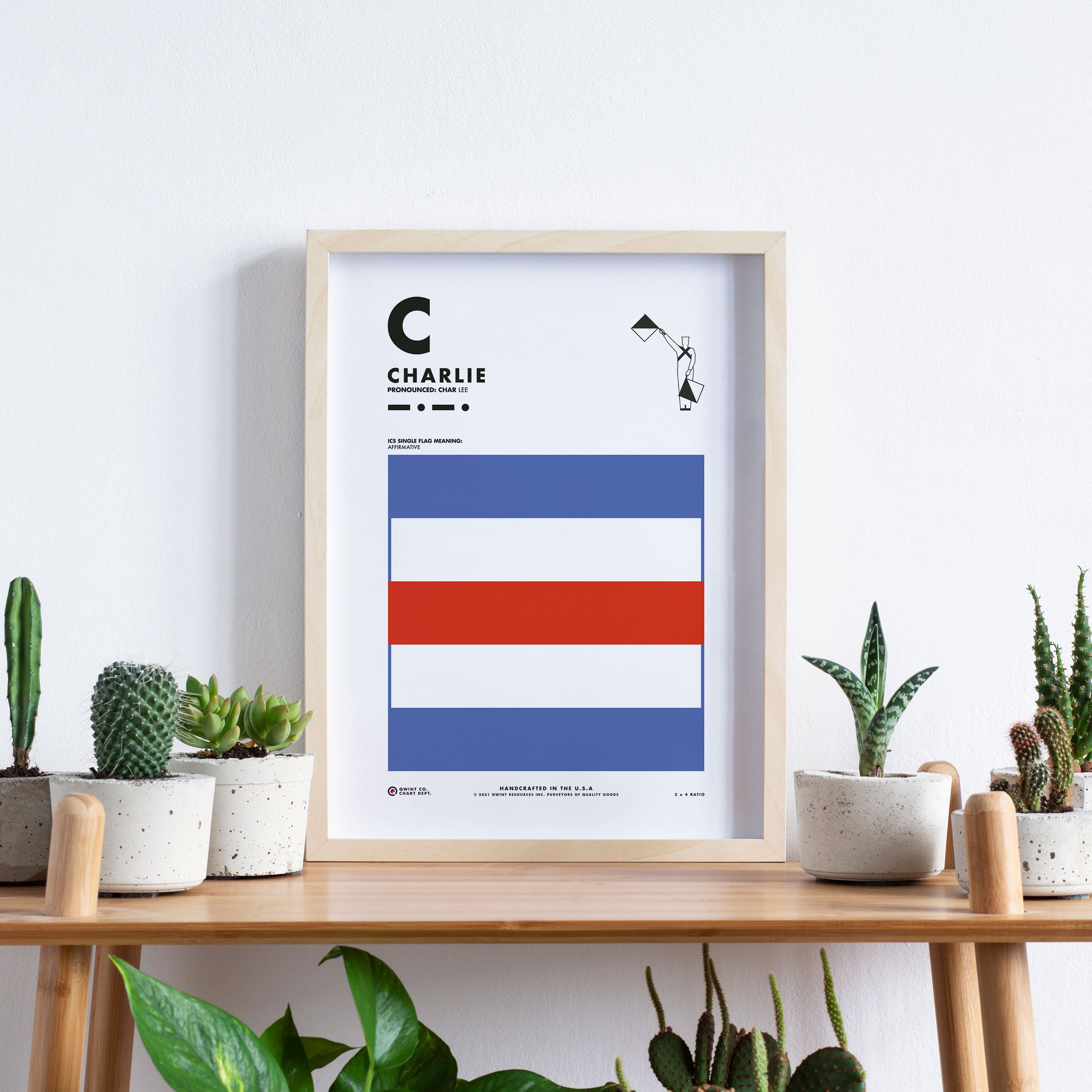 Signal Flag C Wall Art Printable | Charlie | C | Phonetic Alphabet ...