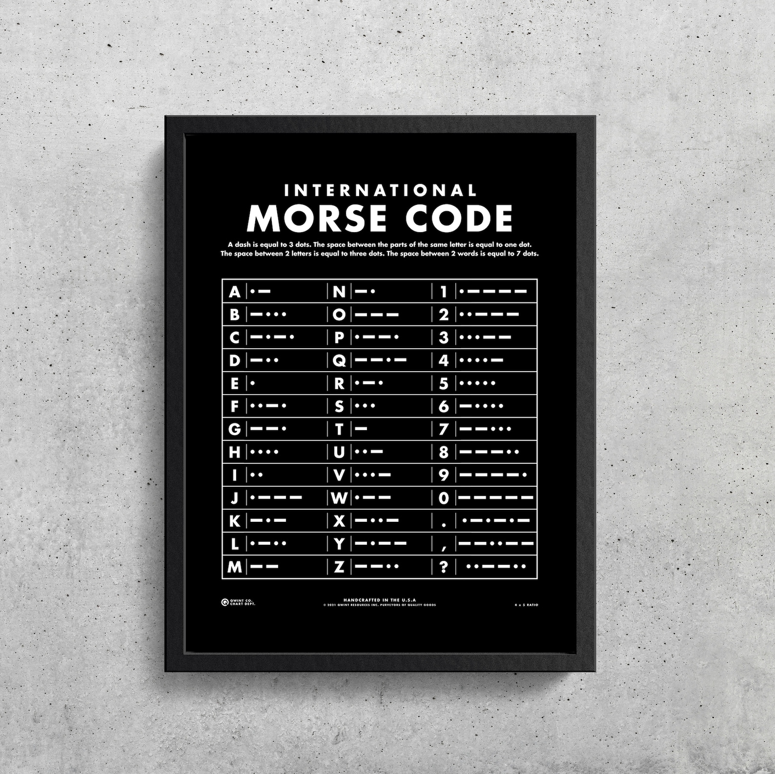 Morse Code Alphabet Black Wall Art Printable Morse Code - Etsy