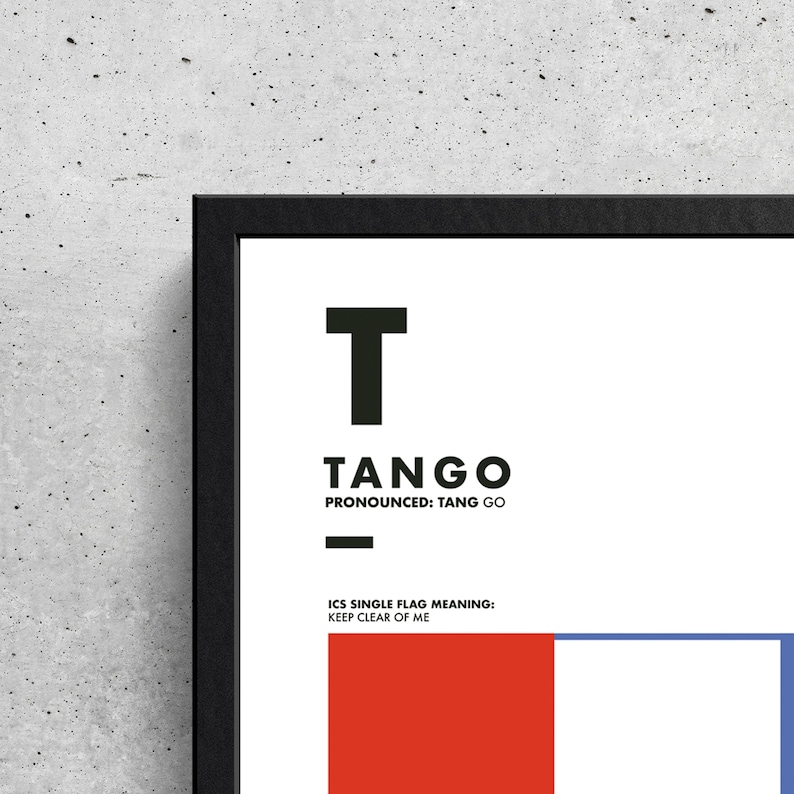 Signal Flag T Tango T Phonetic Alphabet Morse Code | Etsy