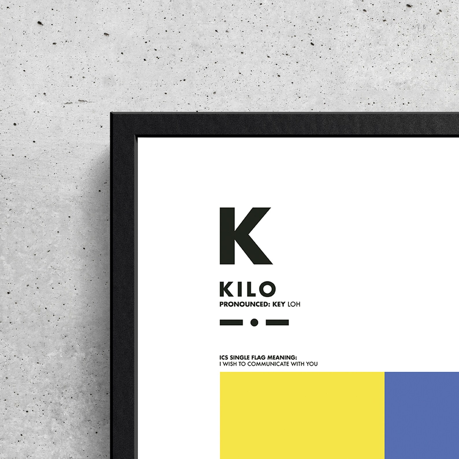 Signal Flag K Wall Art Printable Kilo K Phonetic | Etsy