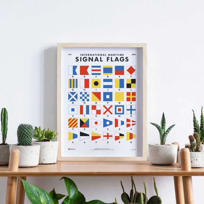 Maritime Signal Flags Wall Art Printable Nautical Alphabet - Etsy