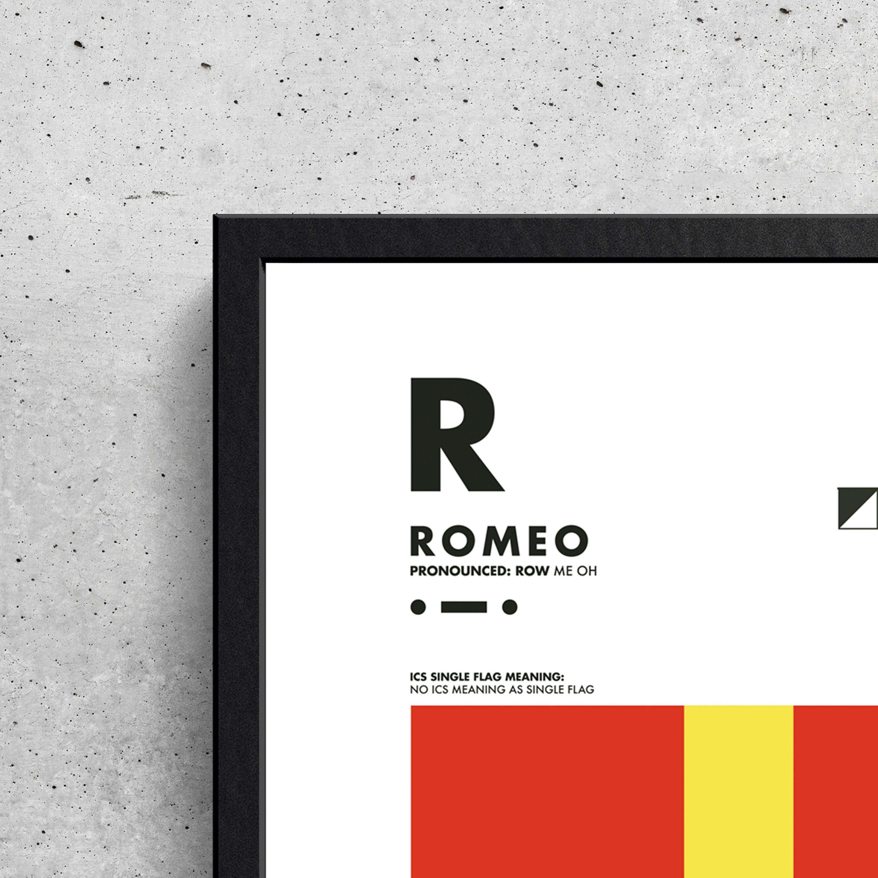 Signal Flag R Wall Art Printable Romeo R Phonetic Alphabet Morse Code ...