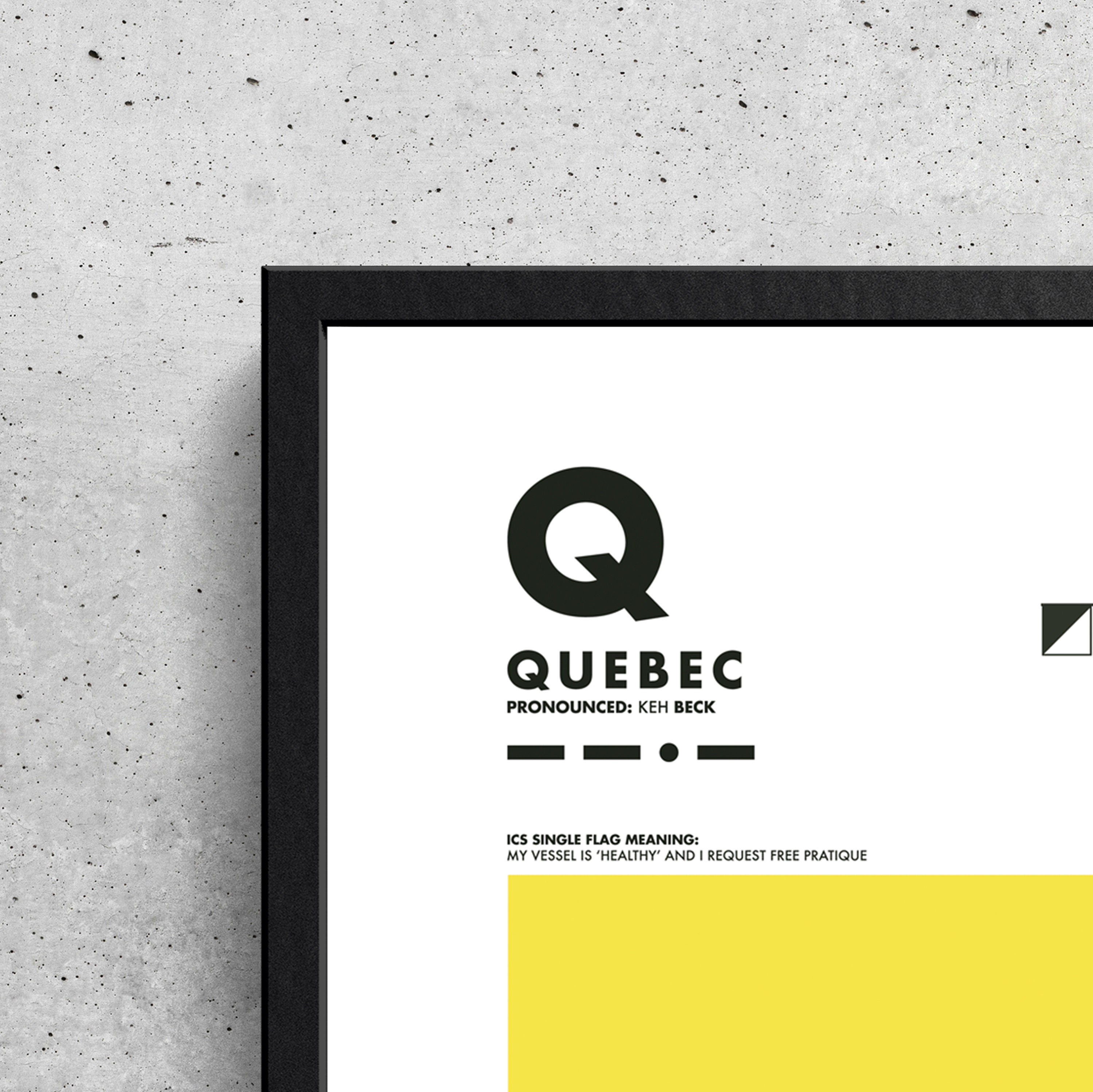 Signal Flag Q Wall Art Printable | Quebec | Q | Phonetic Alphabet ...