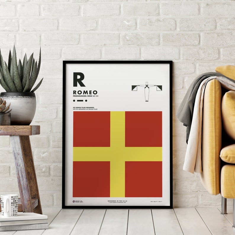Signal Flag R Romeo R Phonetic Alphabet Morse Code | Etsy